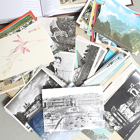 A Collection OF POSTCARDS, POSTCARDS and POSTCARDS ALBUM, 1900s. Coins ...