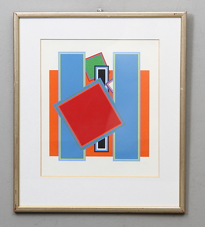 PETER FREUDENTHAL. Komposition. Färglitografi. Signerad och daterad ...