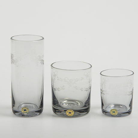 GLASSWARE, 23 pieces, "Antique", Reijmyre. Glass - Tableware - Auctionet
