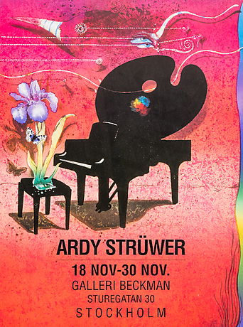 ARDY STRÜWER. Exhibition poster, Galleri Beckman. Art - Engravings ...