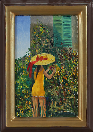 HARRY WICHMAN. Oil on Board, signed- 73. Art - Paintings - Auctionet