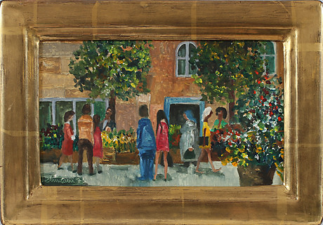 HARRY WICHMAN. Oil on Board, signed- 73. Art - Paintings - Auctionet