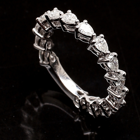 ALLIANCE RING, 18K white gold with diamonds 1.28 ct. Jewellery ...
