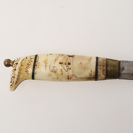 KNIV, Norge, tidigt 1900-tal, handtag av ben. Vapen & Militaria ...