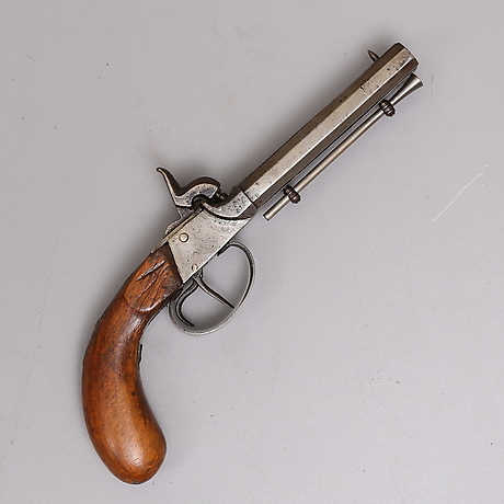 BLOCK PISTOL, Double barrel, Belgian model, 1800s. Weapons & Militaria ...