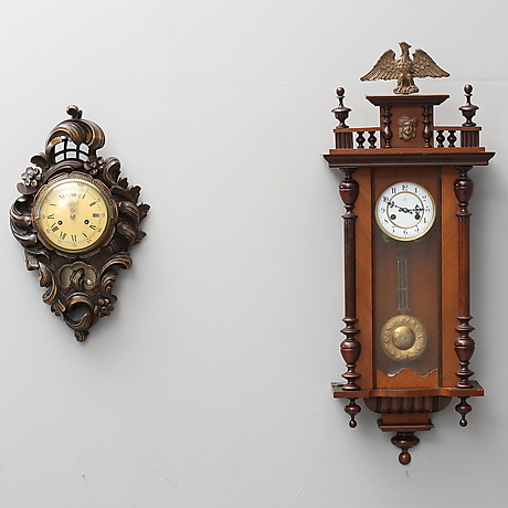 WALL CLOCK, Junghans, New Renaissance and WALL PENDULUM, rococo style ...