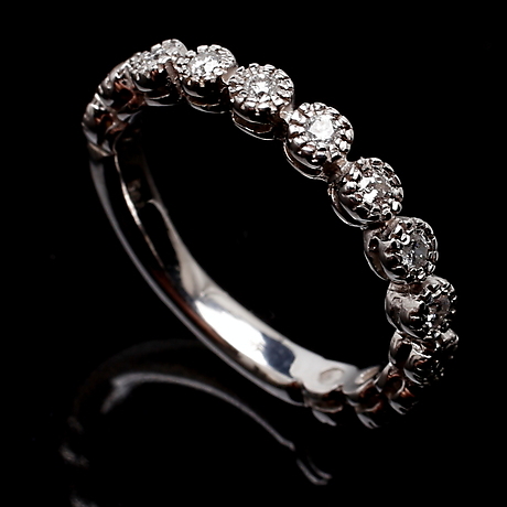 ALLIANCE RING in 14K white gold with diamonds 0.30 ct. Jewellery ...