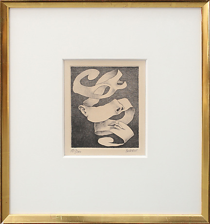 CLAUDE MARCEL LOUIS SERRE. Etching, "Pelure", signed, numbered 171/200 ...