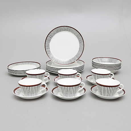 TEA SET, 23 PIECES, "SPISA RIBB", STIG LINDBERG. Ceramics & Porcelain ...
