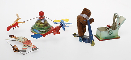 TOYS GERMANY, airplane carousel, steam engine accessories, traction toy ...