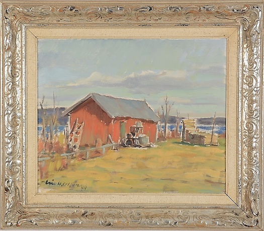 ERIC H OLSON. Oil on Board. Art - Paintings - Auctionet
