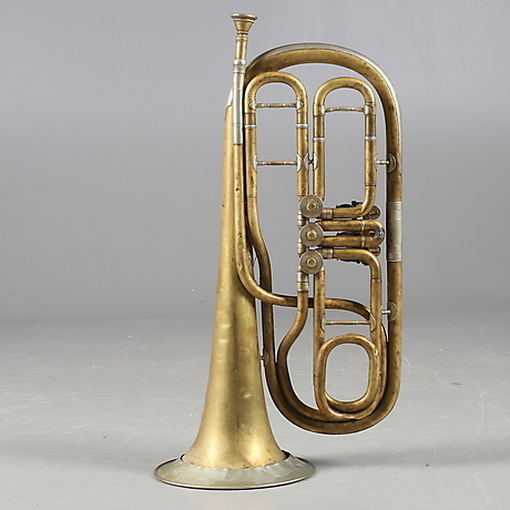 CORNETT, brass, marked with royal crown, 18/1900s.. Miscellaneous ...