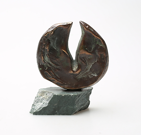 JERZY NOWAKOWSKI. Sculpture, bronze on stone plinth, stamp signed J ...