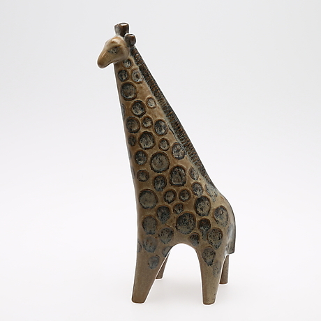 LISA LARSON. Figurine, stoneware, Giraffe, from the Stora Zoo series ...
