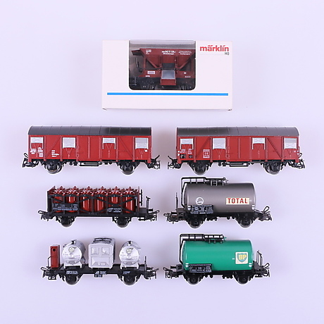 GOODS WAGONS, 7 pcs. DB, Märklin. Toys - Auctionet