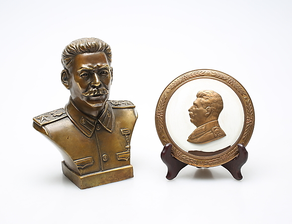 BUST and PLAQUE, metal, Josef Stalin, Russia. Art - Sculptures ...