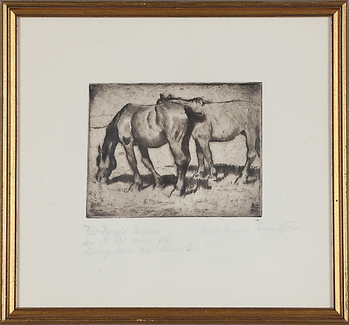 NORA VON SAMSON-HIMMELSTJERNA. etsning, signerad. Konst - Grafik ...