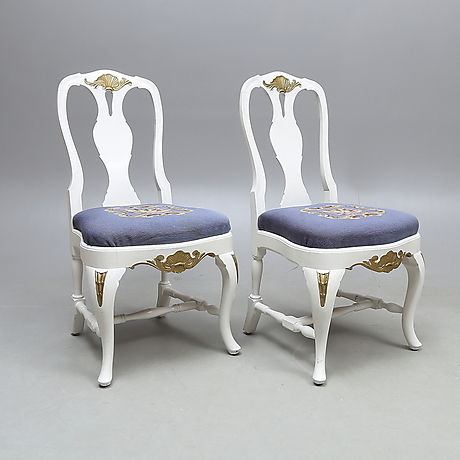 SILLAS, 1 par, estilo rococó, década de 1900. Muebles - Sillas y ...