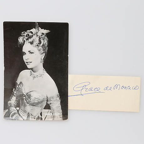 AUTOGRAPH. GRACE DE MONACO (GRACE KELLY), (1928-1982). Books, Maps ...