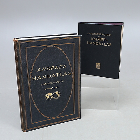RICHARD ANDREE, 2 volymer, Andrees Allgemeiner Handatlas samt Namen ...