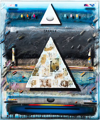 JÖRGEN WARING. Composition, oil on Board, signed Waring -85. Art ...