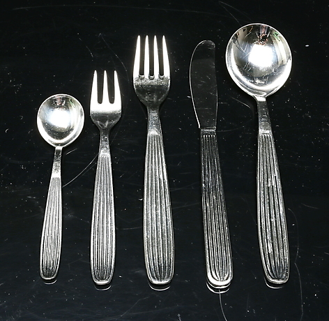 BESTICK, 52 delar, rostfritt stål, möjligen Kaj Franck, Hackman ...