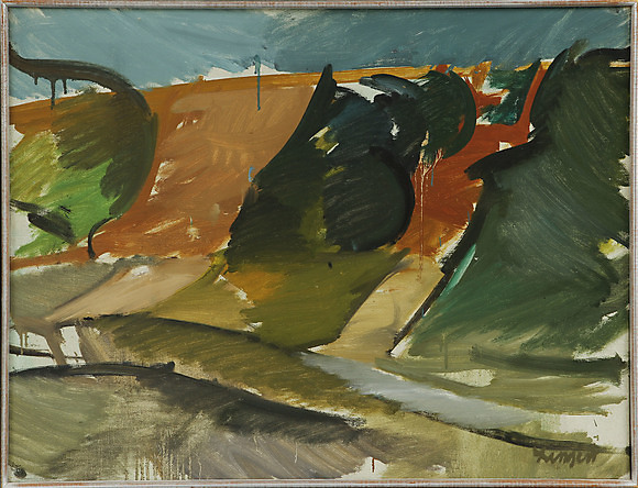 OLLE LANGERT. Landscape motifs. Oil on canvas, signed on verso and ...