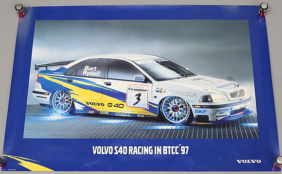 VOLVO S40 RACING in BTCC, poster, 1997. Art - Other - Auctionet
