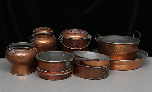 LOT OF A Collection OBJECTS, 8 pieces. Silver & Metals - Pewter, Brass ...