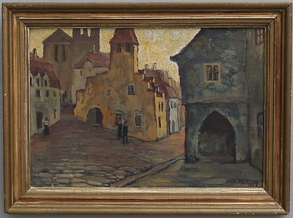 WALTER BERGMANN, 1904-1965, "Waidhofen an der Thaya", Österrike, olja ...