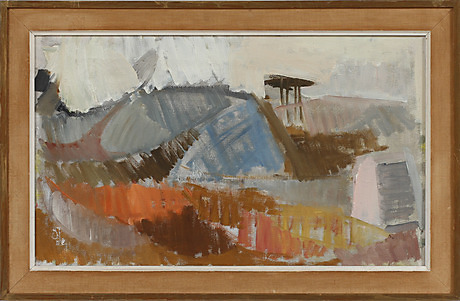 ORVAR PALM. Oil on canvas, signed. Art - Paintings - Auctionet