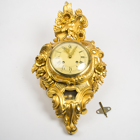 WALL PENDULUM, gilt, rococo style. Clocks & Watches - Wall Clocks ...