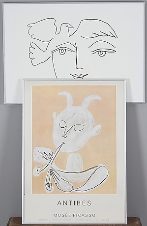 PABLO PICASSO. After. Posters, 2 pcs. i.a. "Antibes Musée Picasso ...