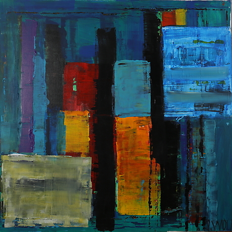 JAN WOLF. Bogota. Acrylic on canvas. Signed J Wolf. Art - Paintings ...