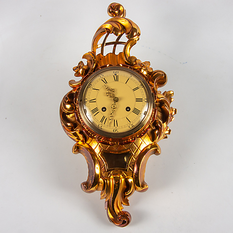 WALL PENDULUM, gilded, Westerstrand, rococo style. Clocks & Watches ...