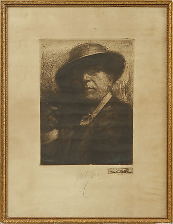 EMIL ZOIR. etching, sign. Art - Engravings & Prints - Auctionet