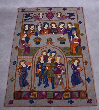 TEXTILE wool, with Medieval patterns. Carpets & Textiles - Textiles ...