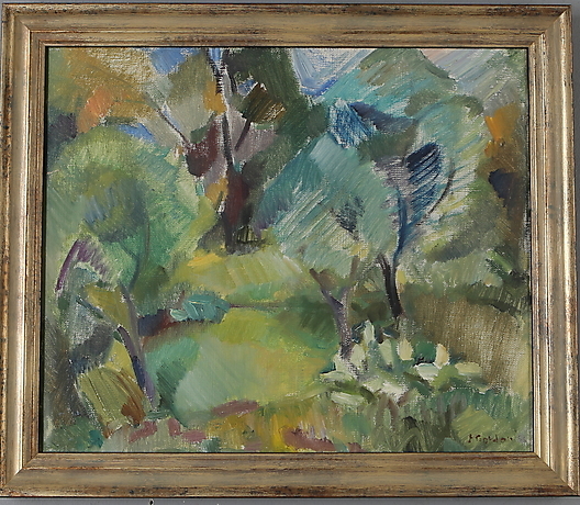 WILLY GORDON. Candles in trees, oil on canvas, signed. Art - Paintings ...