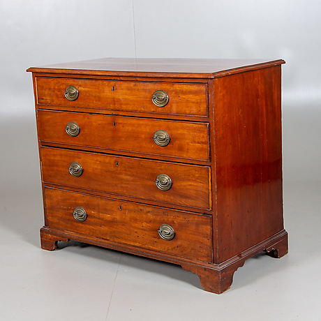 Chest of drawers, 4-drawer, mahogany, late 1800s, drawer interior in ...