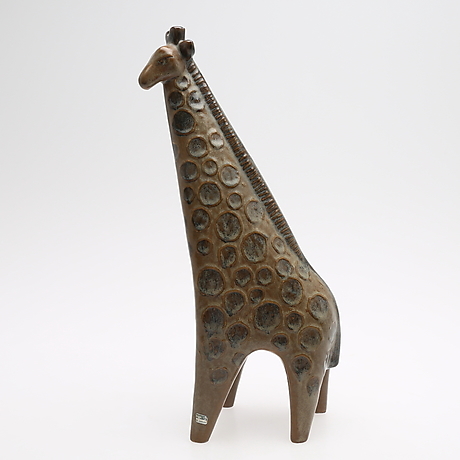 FIGURE in stoneware, "Giraffe" from the Stora Zoo series, Lisa Larson ...