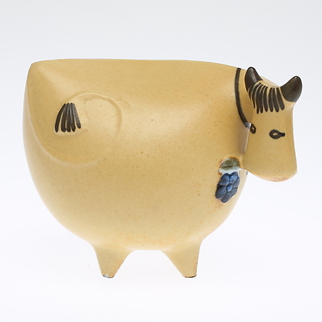 LISA LARSON. The figurine, stoneware, "Cow", from the series "Stora zoo ...