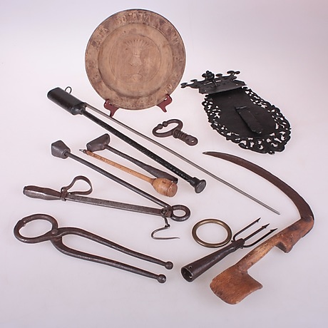 LOT OF METAL AND A Collection OBJECTS, 13 parts. Silver & Metals ...