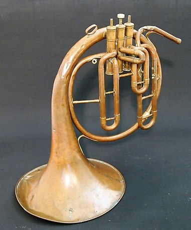 GAMMALT MÄSSINGSINSTRUMENT, VALTHORN. Övrigt - Musikinstrument - Auctionet