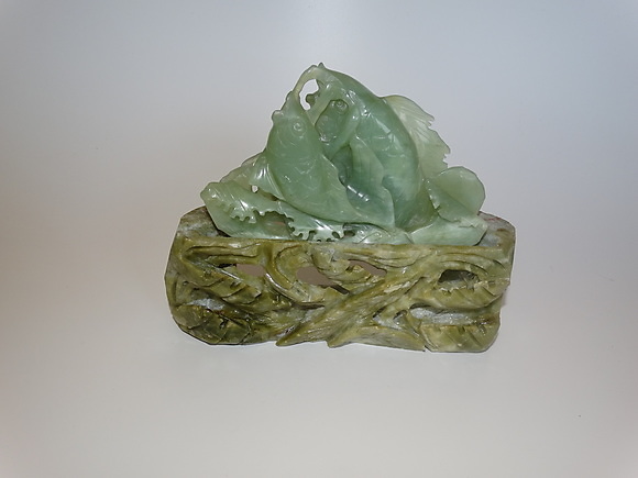 JADE PAPERWEIGHT WITH HOLDER, CHINA, QING PERIOD, 19th century ...