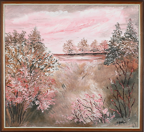 INGRID ROMAN. "Forest glade", oil on canvas, signed and dated -87. Art ...