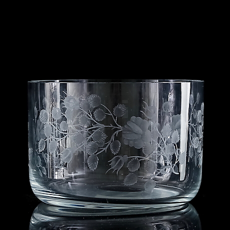 DAVID LEEK. Skål, glas, Reijmyre, signerad. Glas - Övrigt - Auctionet