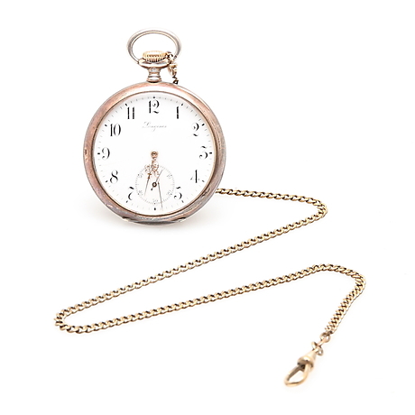 POCKET WATCH, Longines, silver case. Clocks & Watches - Pocket & Stop ...