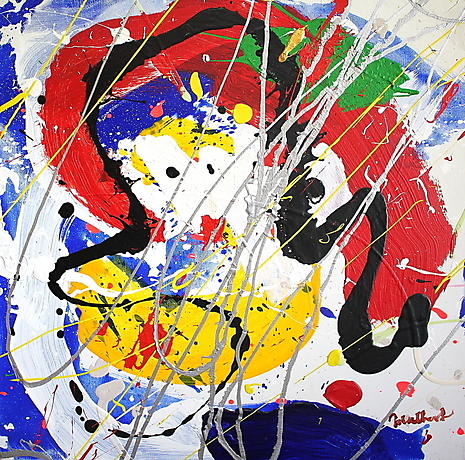 PER ADALBERT VON ROSEN. Olja på duk, Abstrakt komposition, sign. Konst ...