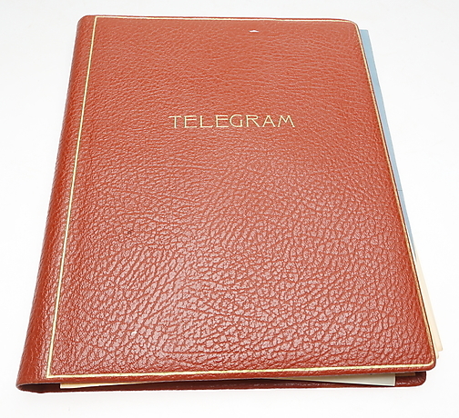 ALBUM med telegram, 1900-talets mitt. Övrigt - Övrigt - Auctionet