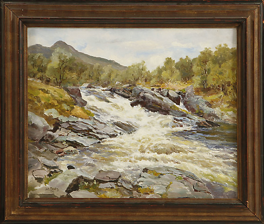 JOHAN BLADH. Fjällfors, oil on canvas, signed and dated 39. Art ...